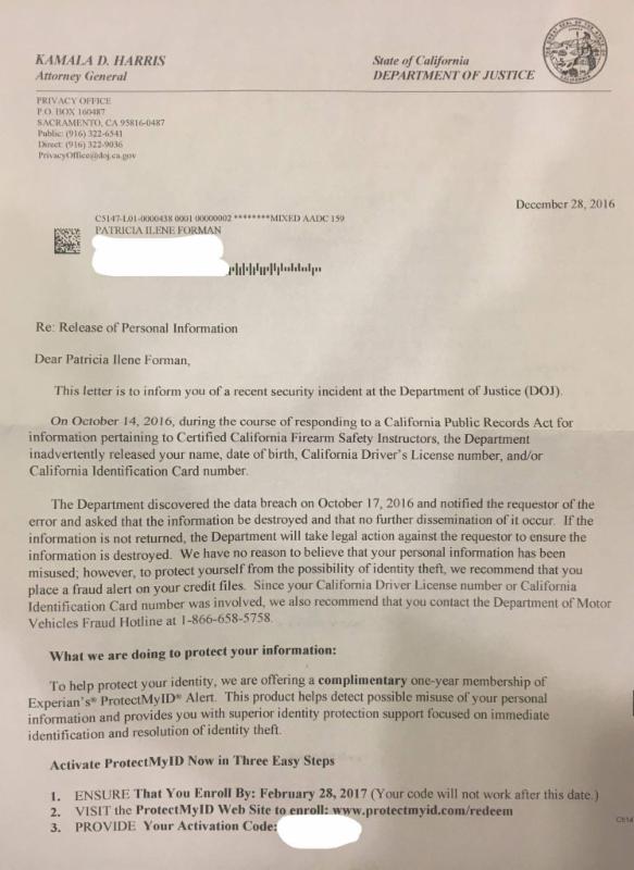 CA DOJ Security Breach Releases Gun Owners’ Private Information - Gun ...